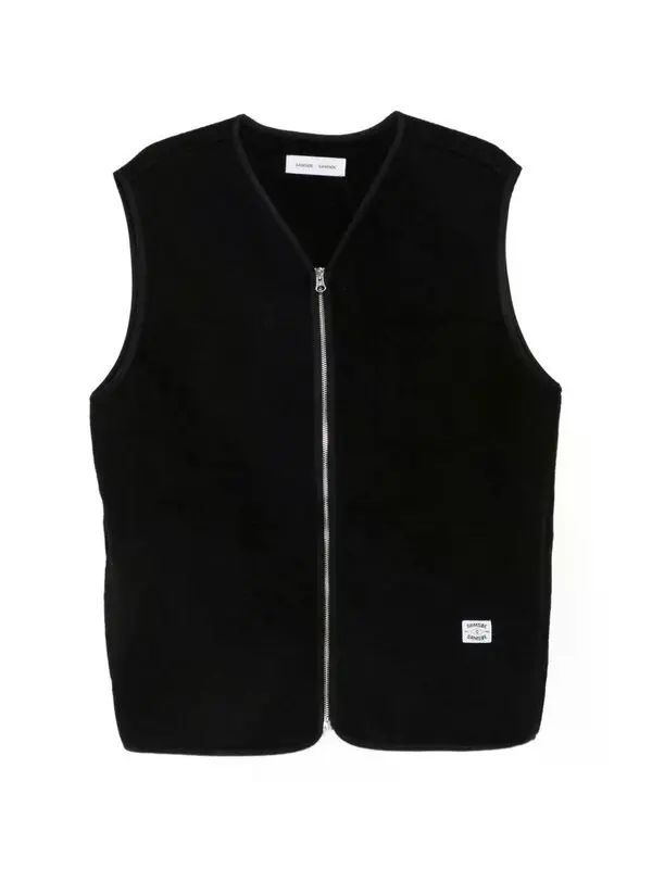 SAMSOE SAMSOE Zip-up Gilet - Black
