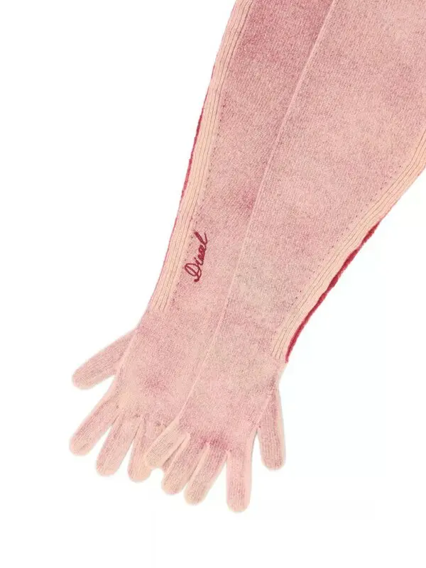 DIESEL® Hybrid Glove-scarf In Two-tone Wool