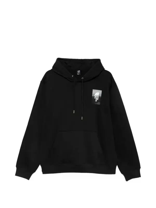 The North Face Graphic Print Drawstring Hoodie - Black