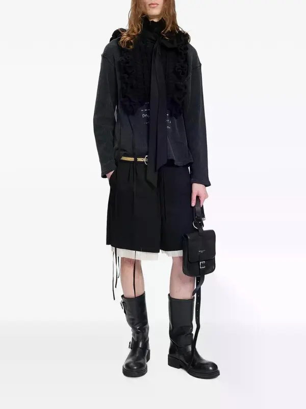 ANN DEMEULEMEESTER Dear Diary Graphic-print Waffle-knit Sweatshirt