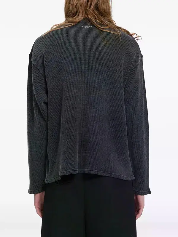 ANN DEMEULEMEESTER Dear Diary Graphic-print Waffle-knit Sweatshirt
