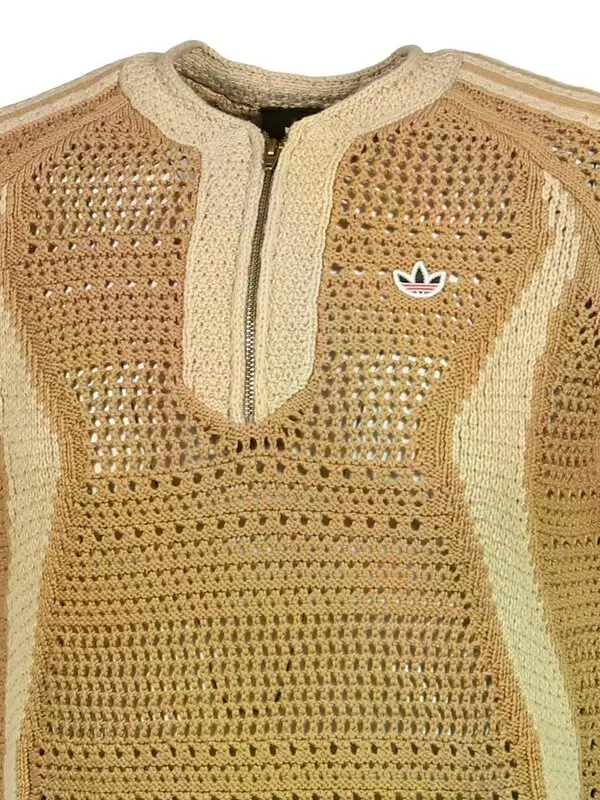 Adidas X Clot Half-zip Knitted Polo Shirt