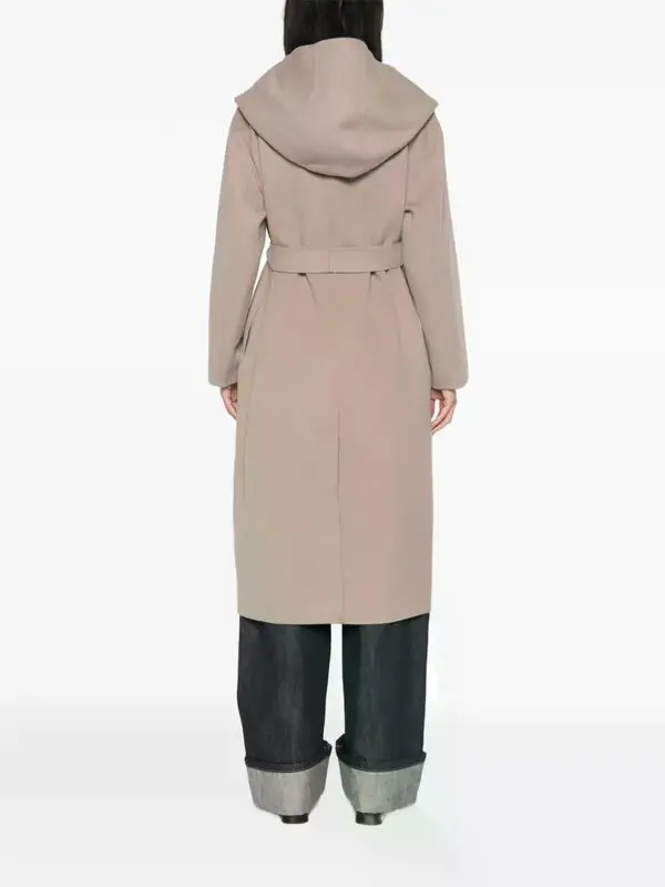 Max Mara Romolo Belted Hooded Coat - Neutrals