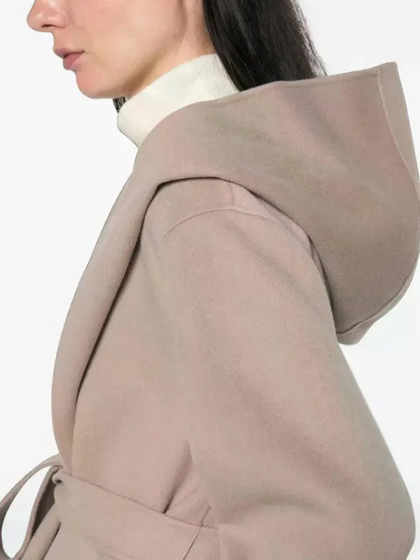 Max Mara Romolo Belted Hooded Coat - Neutrals