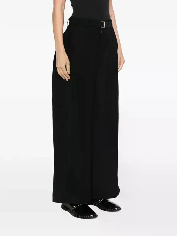 Sacai Belted Wide-leg Trousers
