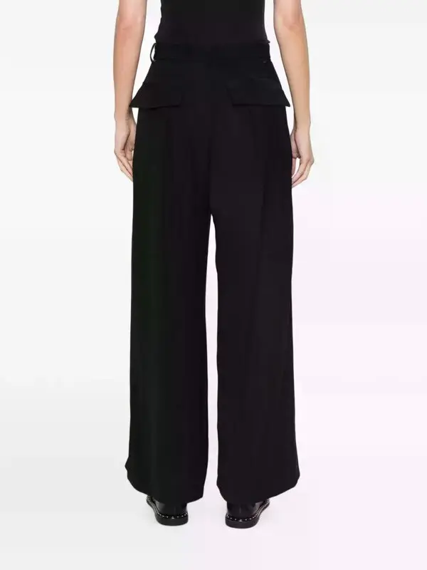 Sacai Belted Wide-leg Trousers