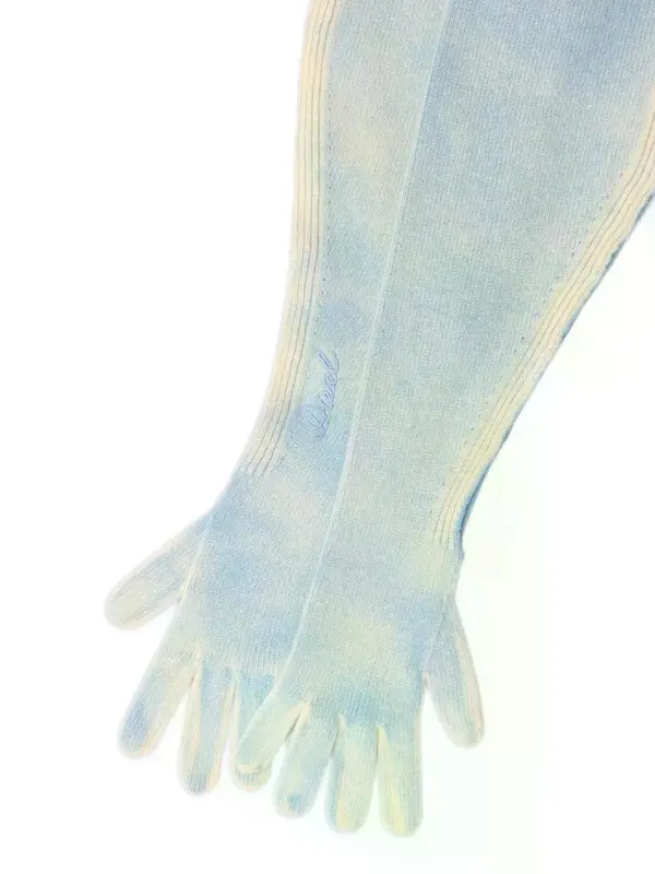 DIESEL® Hybrid Glove-scarf In Two-tone Wool