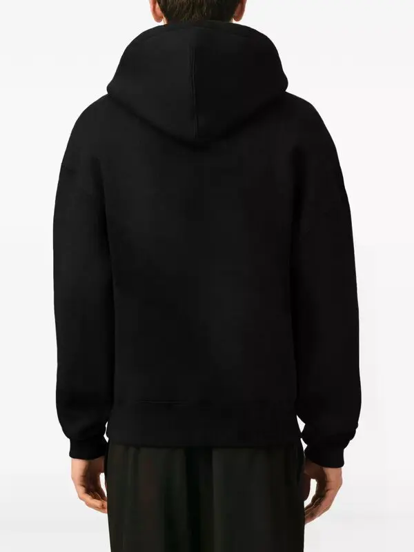 AMI Paris Cotton Hoodie With Embossed De Coeur
