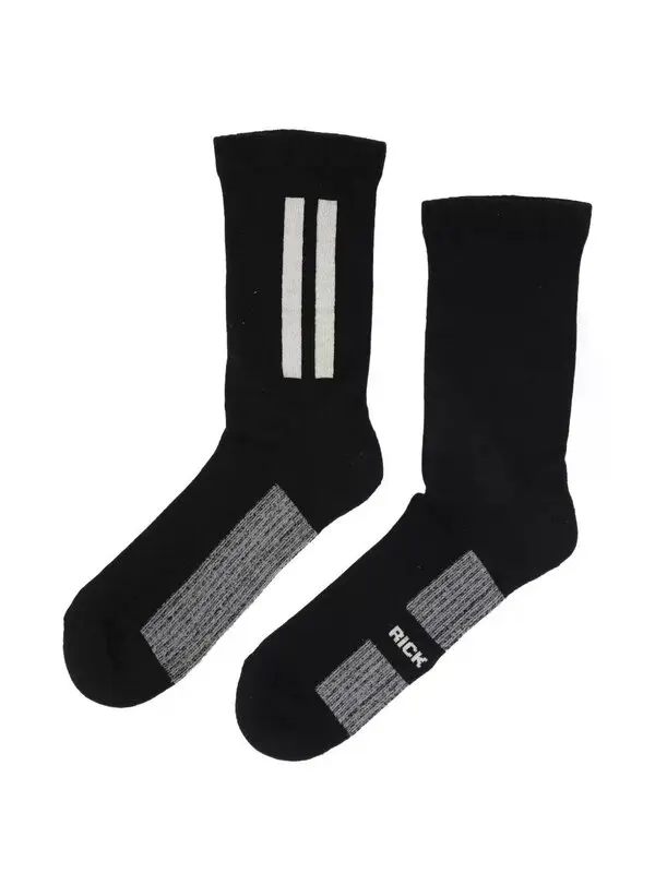 Rick Owens Logo-detail Stripe-trim Socks