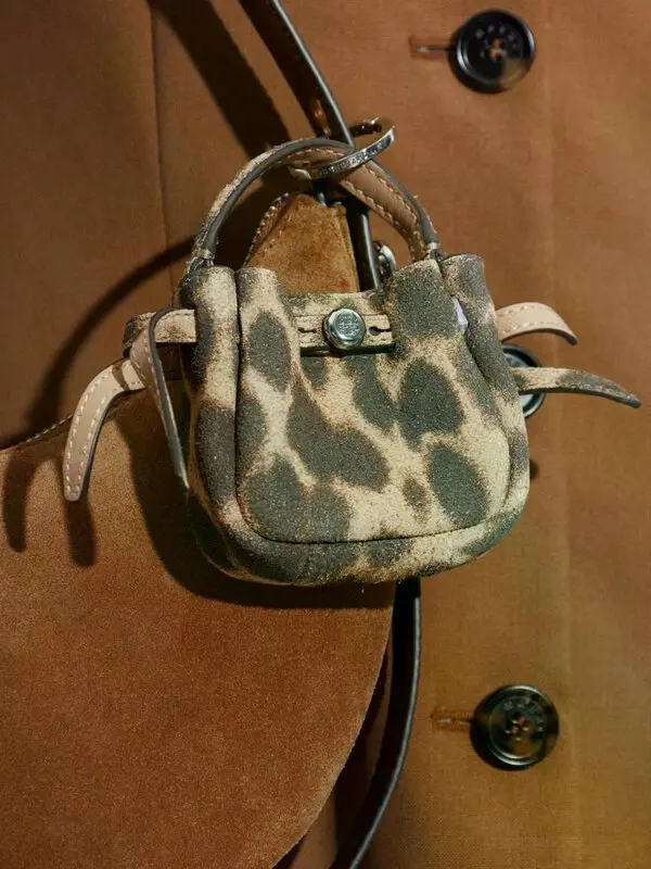 Tory Burch Romy Animal-print Bag Keychain