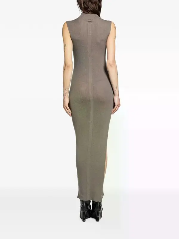 Rick Owens Temple Ribbed Wool Maxi Dress