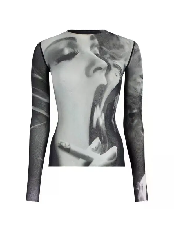 JEAN PAUL GAULTIER Smoking Long-sleeve T-shirt - Black