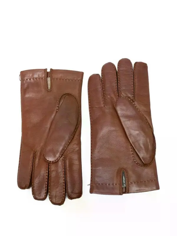 Eleventy Stitched Leather Gloves