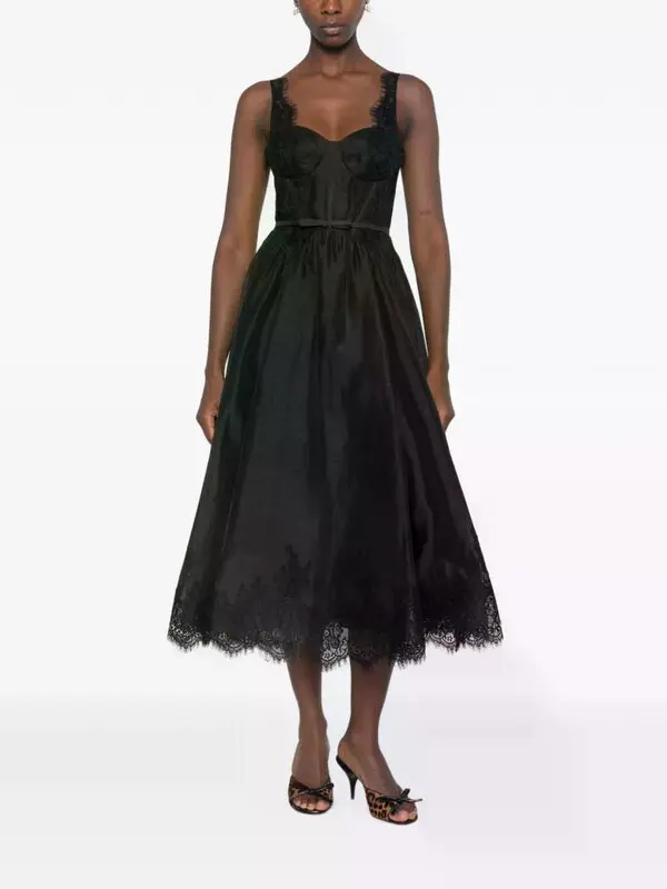 Zimmermann Valiant Lace-trim Corset Midi Dress