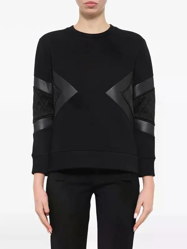 Neil Barrett Quilted Panelled Sweatshirt - Black