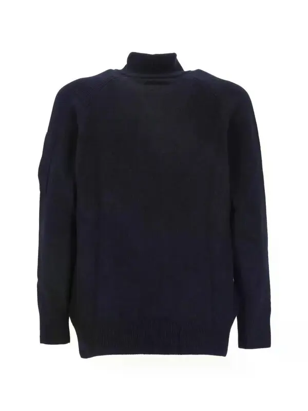 C.P. COMPANY Lambswool Half Button Lens Sweater