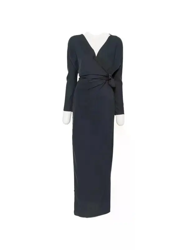 CORTANA Wrap-style Tied-waist Maxi Dress