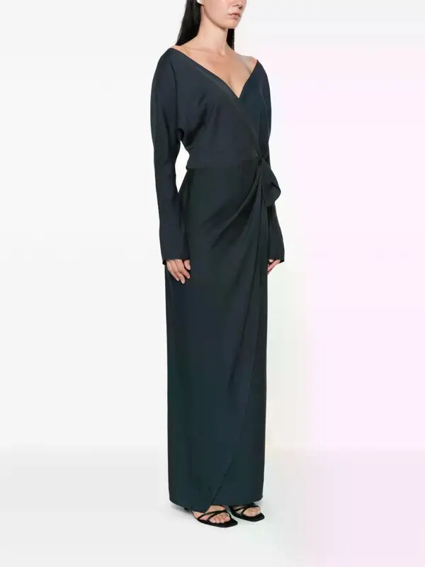 CORTANA Wrap-style Tied-waist Maxi Dress