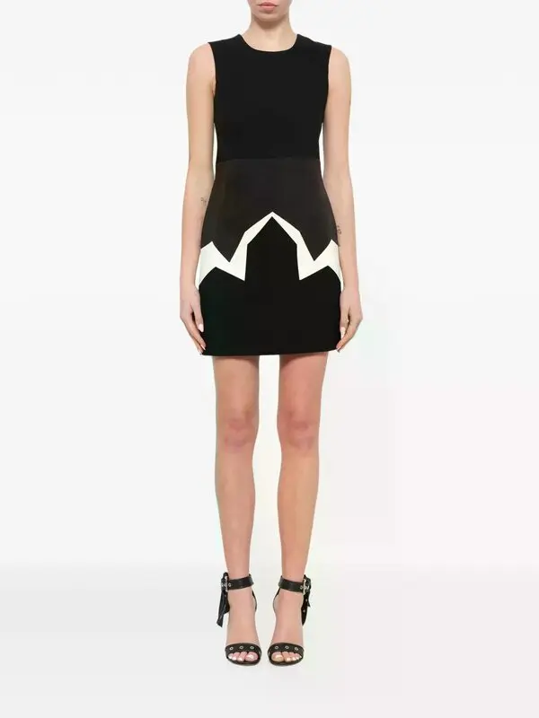 Neil Barrett Zigzag-panel Sleeveless Mini Dress