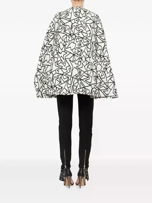 Neil Barrett Jacquard Double-breasted Cape