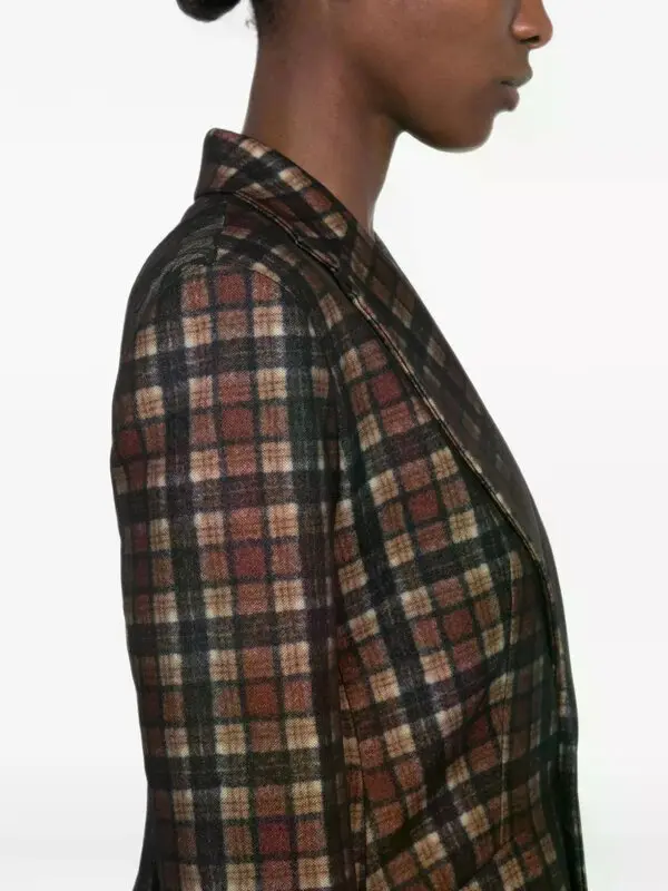QUETSCHE Check Lace-panel Coat