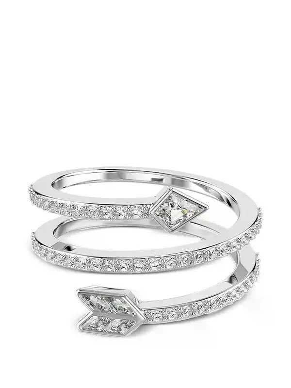 SWAROVSKI Idyllia Crystal-embellished Arrow Ring - Silver