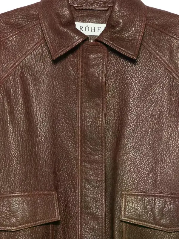 RÓHE Zip-up Leather Jacket