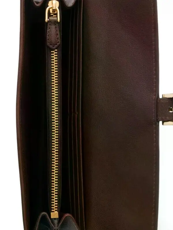 Prada Large Nappa Leather Wallet - Brown