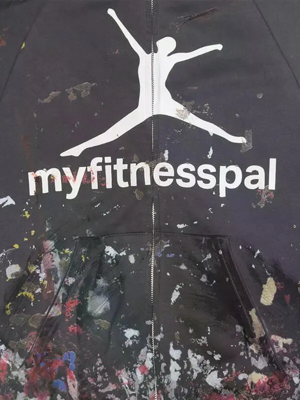 PRAYING Paint-splatter Logo-print Hoodie