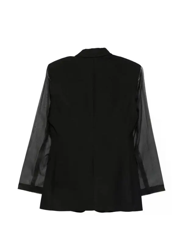 FRENKEN Sheer-sleeve Tailored Blazer