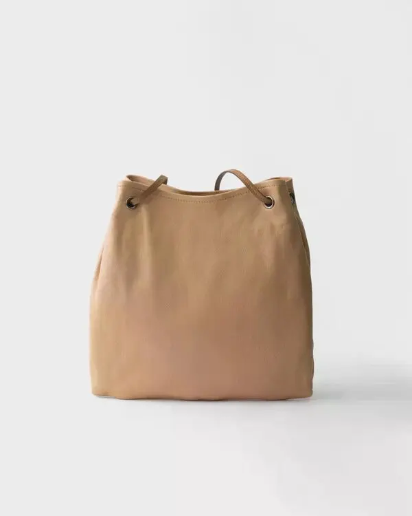 Prada Route Large Leather Bag - Neutrals