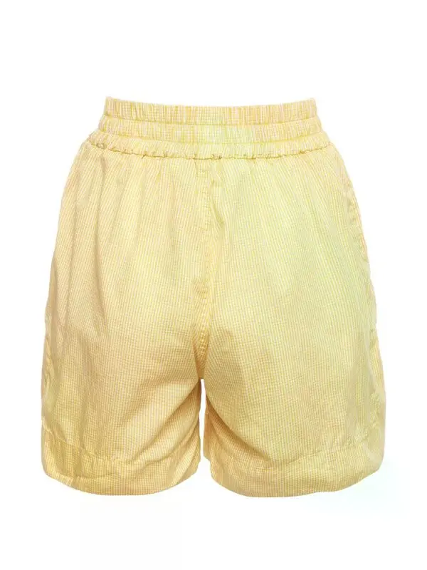 Palm Angels Gingham Logo-patch Shorts