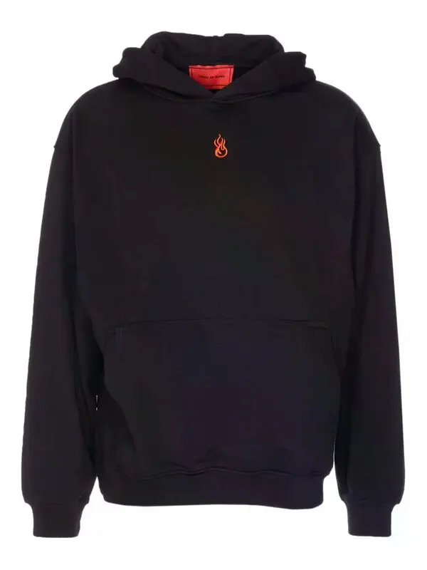 VISION OF SUPER Flame-embroidered Hoodie - Black
