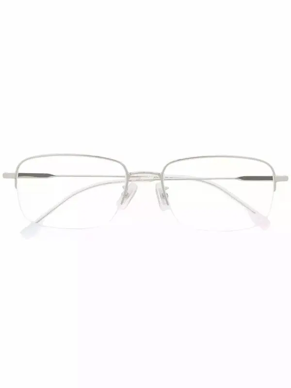 BOSS Rectangle-frame Glasses - Silver