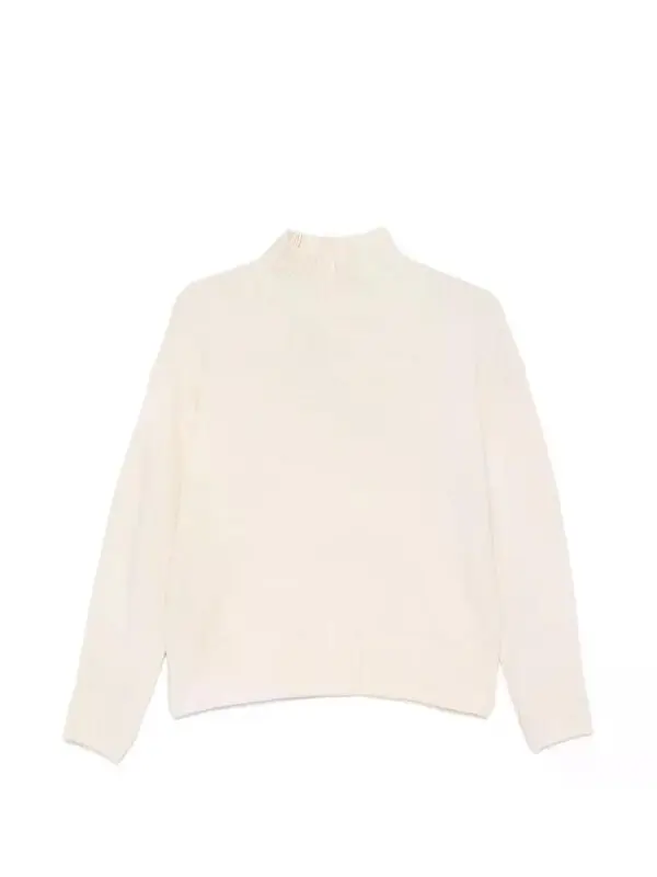 JCSOPHIE Perla Ribbed-knit Mock Neck Sweater - Neutrals