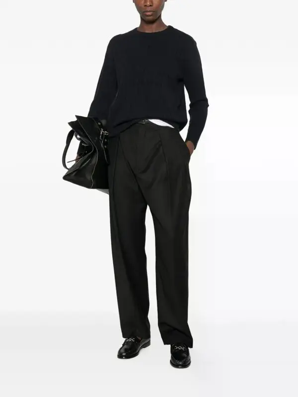 JCSOPHIE Pancho Cable-knit Crew-neck Sweater