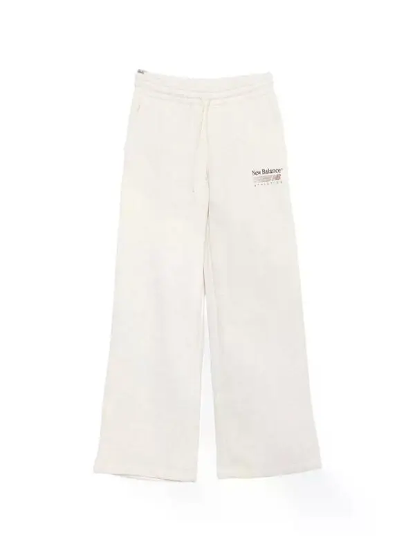 NEW BALANCE Logo-print Wide-leg Track Pants - Neutrals