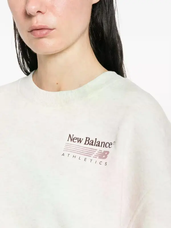NEW BALANCE Logo Print Cropped Sweater
