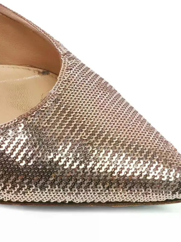 GIANVITO ROSSI Sequin Embellished Pointed Toe Stiletto Pumps