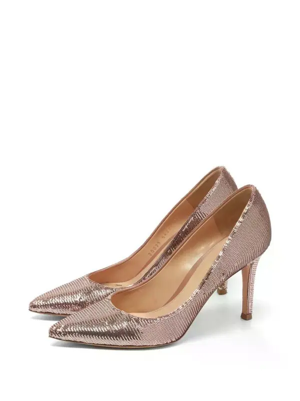 GIANVITO ROSSI Sequin Embellished Pointed Toe Stiletto Pumps