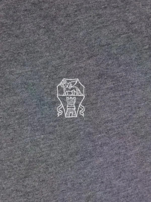 Brunello Cucinelli Logo-embroidered Long-sleeve Polo Shirt