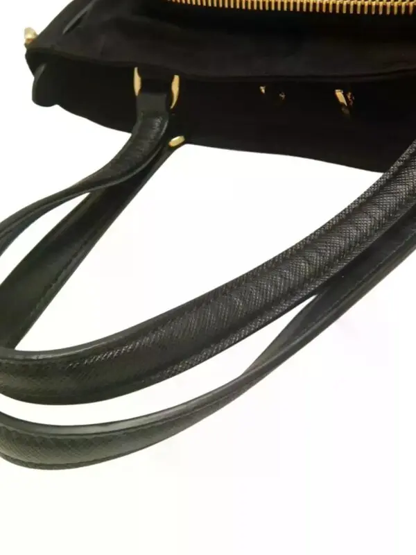 Prada 2013-2026 Saffiano Trimmed Tessuto Satchel