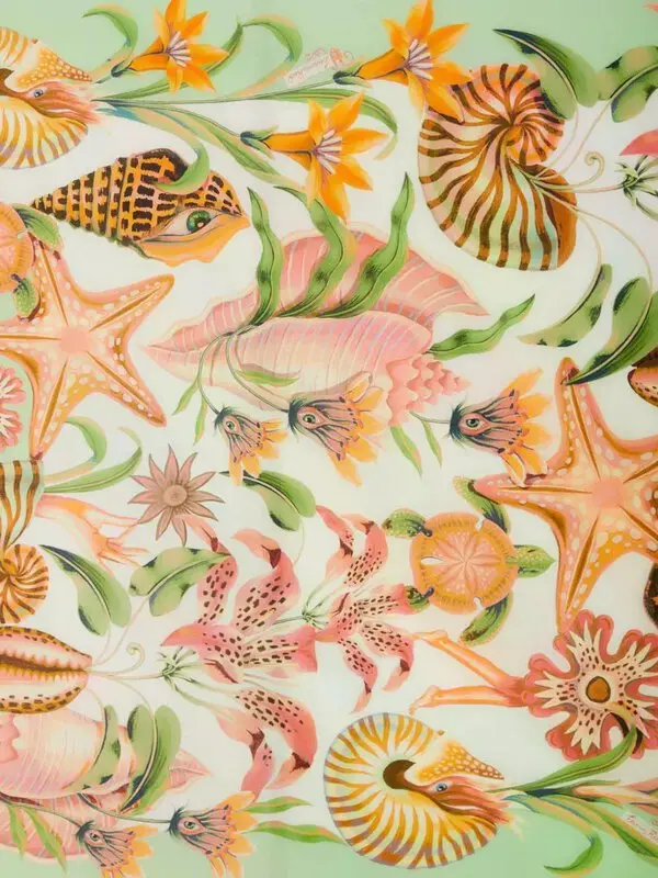 Farm Rio Seashell-print Tassel-trim Sarong
