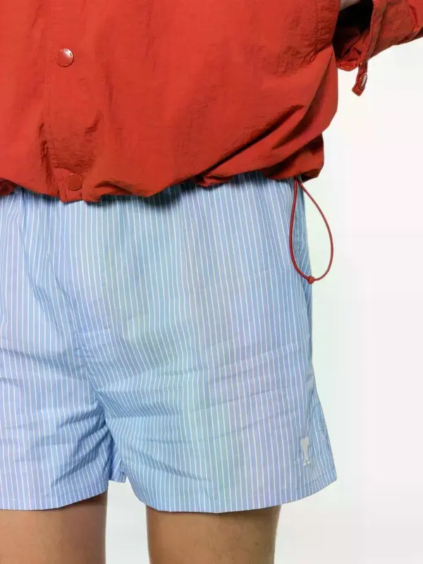 AMI Paris Striped Elasticated Shorts