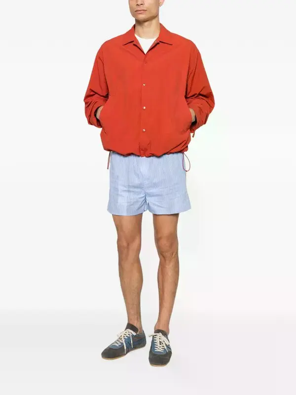 AMI Paris Striped Elasticated Shorts - Blue