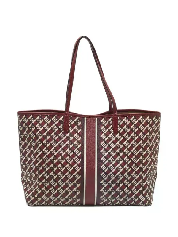 Tory Burch Geo Logo Canvas Tote Bag