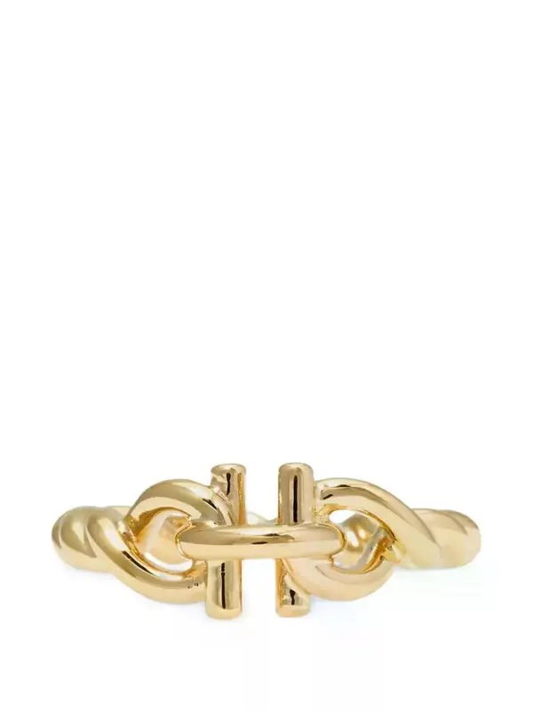 FERRAGAMO Torchon Gancini Ring - Gold