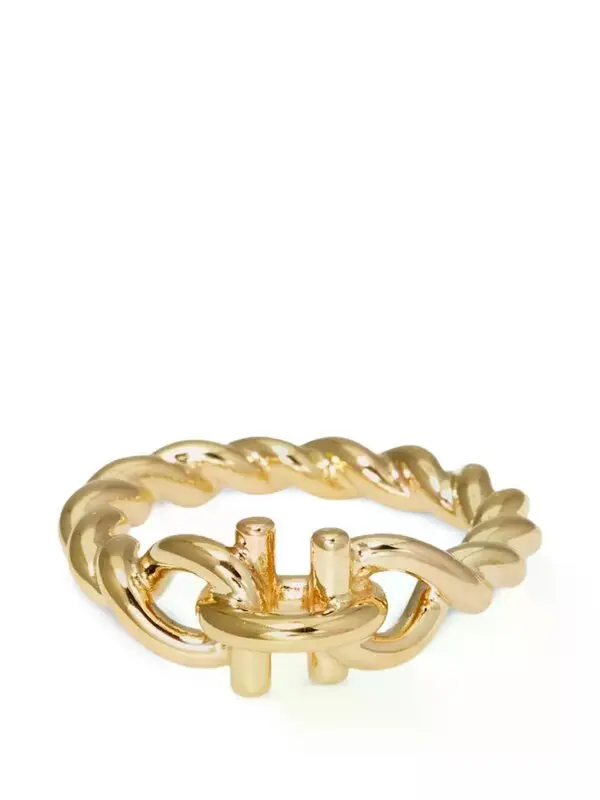 FERRAGAMO Torchon Gancini Ring - Gold