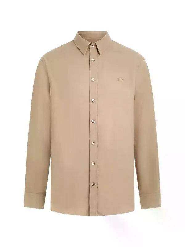 Guess Cotton Long-sleeved Shirt - Brown