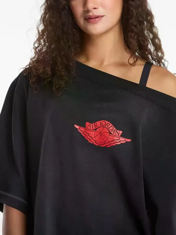 JORDAN Flight Logo-print Off-shoulder Mini Dress
